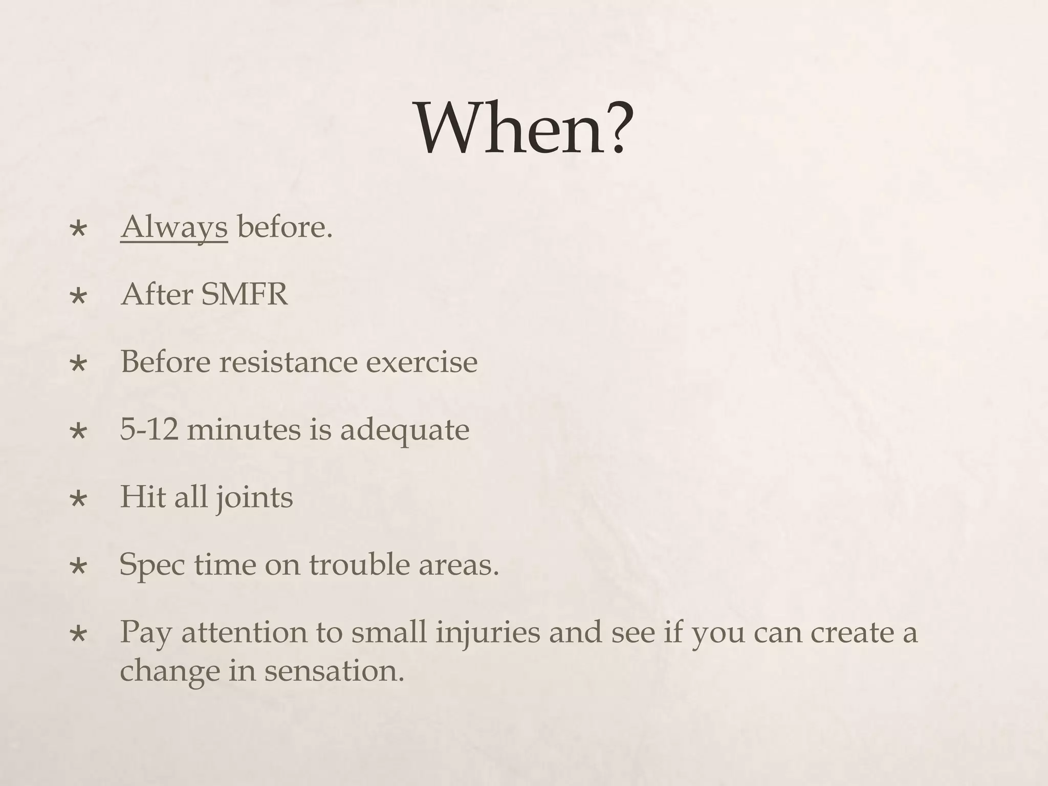 Dynamic warmup | PPT