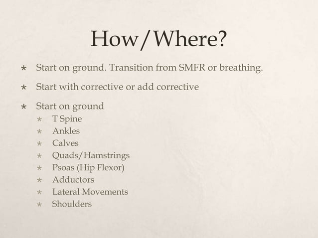 Dynamic warmup | PPT