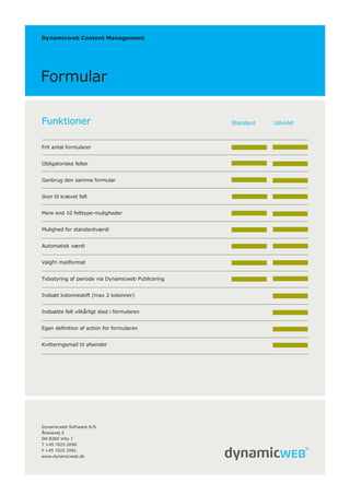 Dynamicweb Formular | PDF