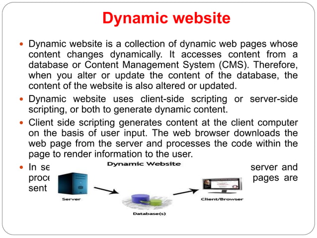 Dynamic web pages in java | PPT