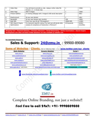 Dynamic website quotation | PDF