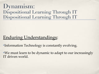 Dynamism EARCOS Presentation | PPT | Education