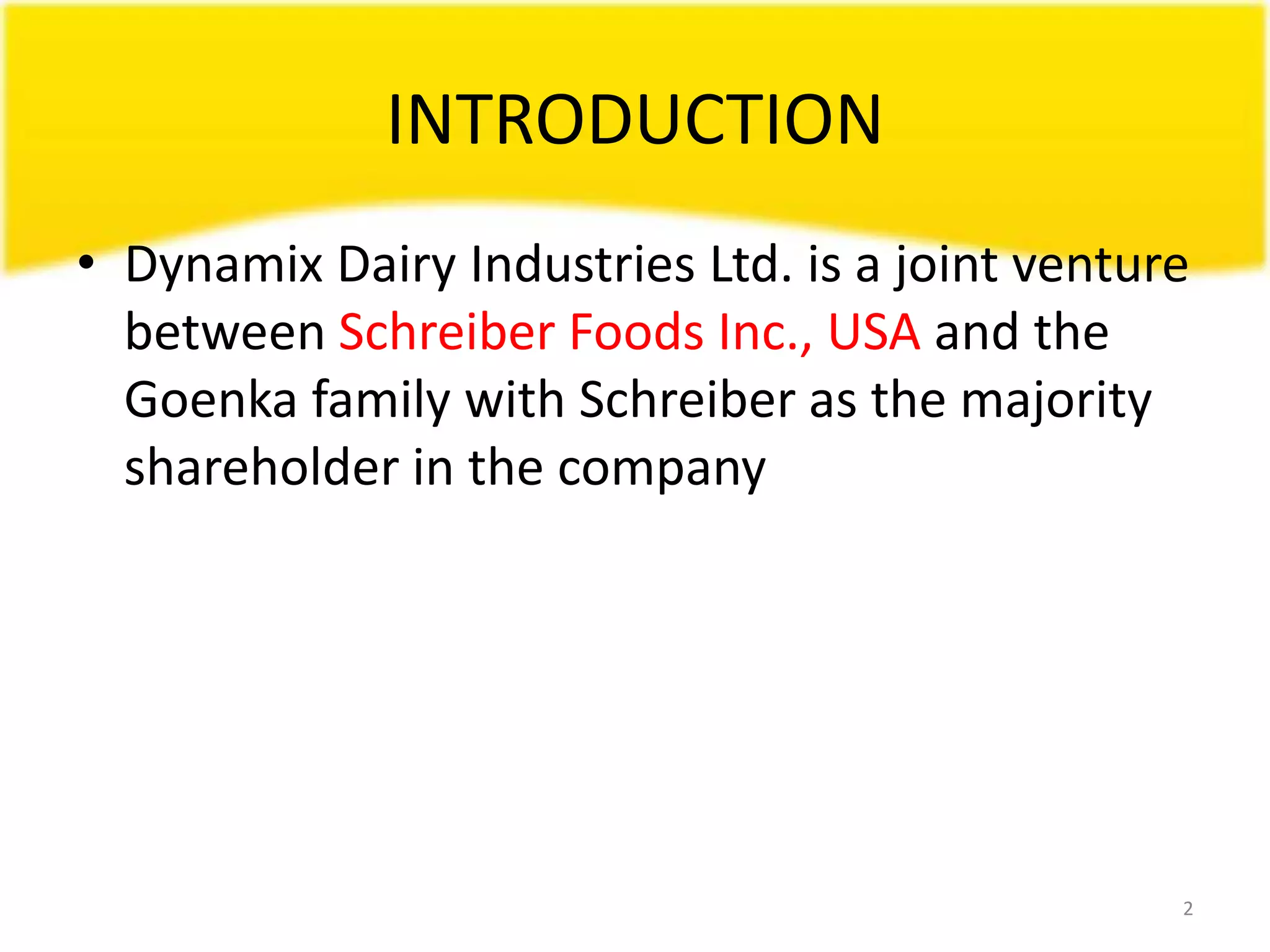 Dynamix Dairy Industries Limited | PPTX
