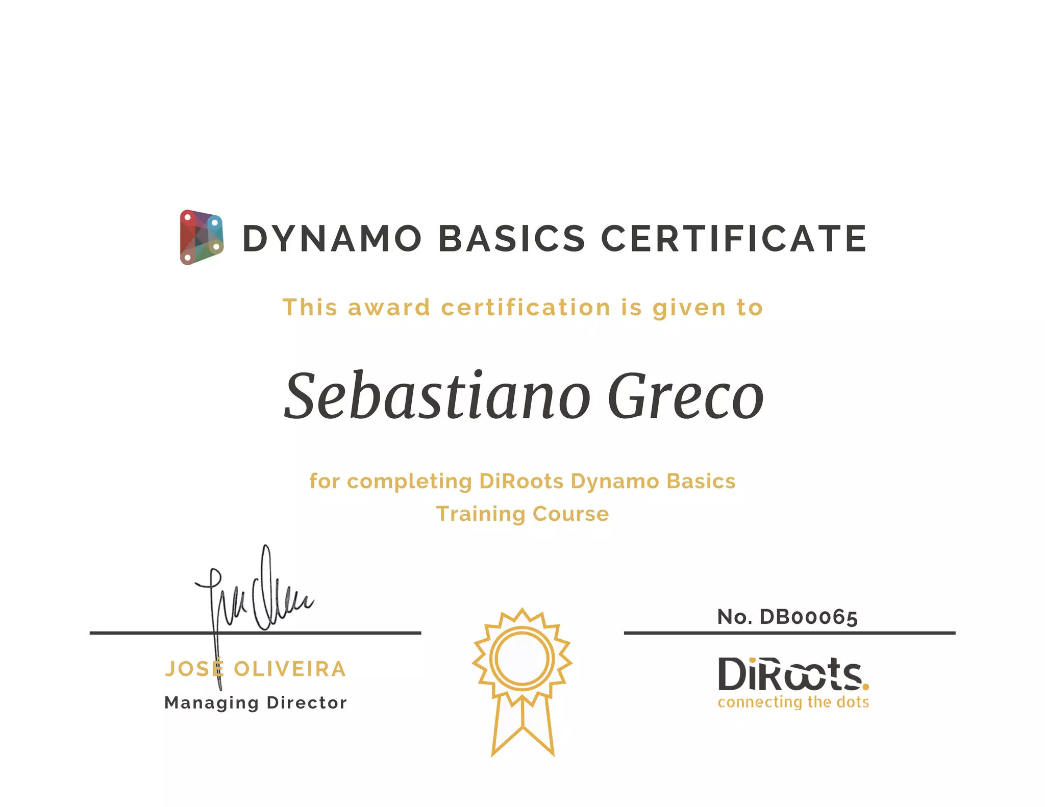 Dynamo Basics Certificate | PPT