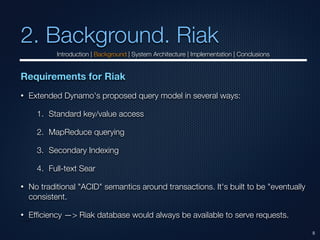Comparison between Dynamo and riak | PPT