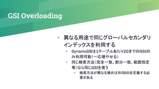DynamoDB設計のちょっとした技 | PDF