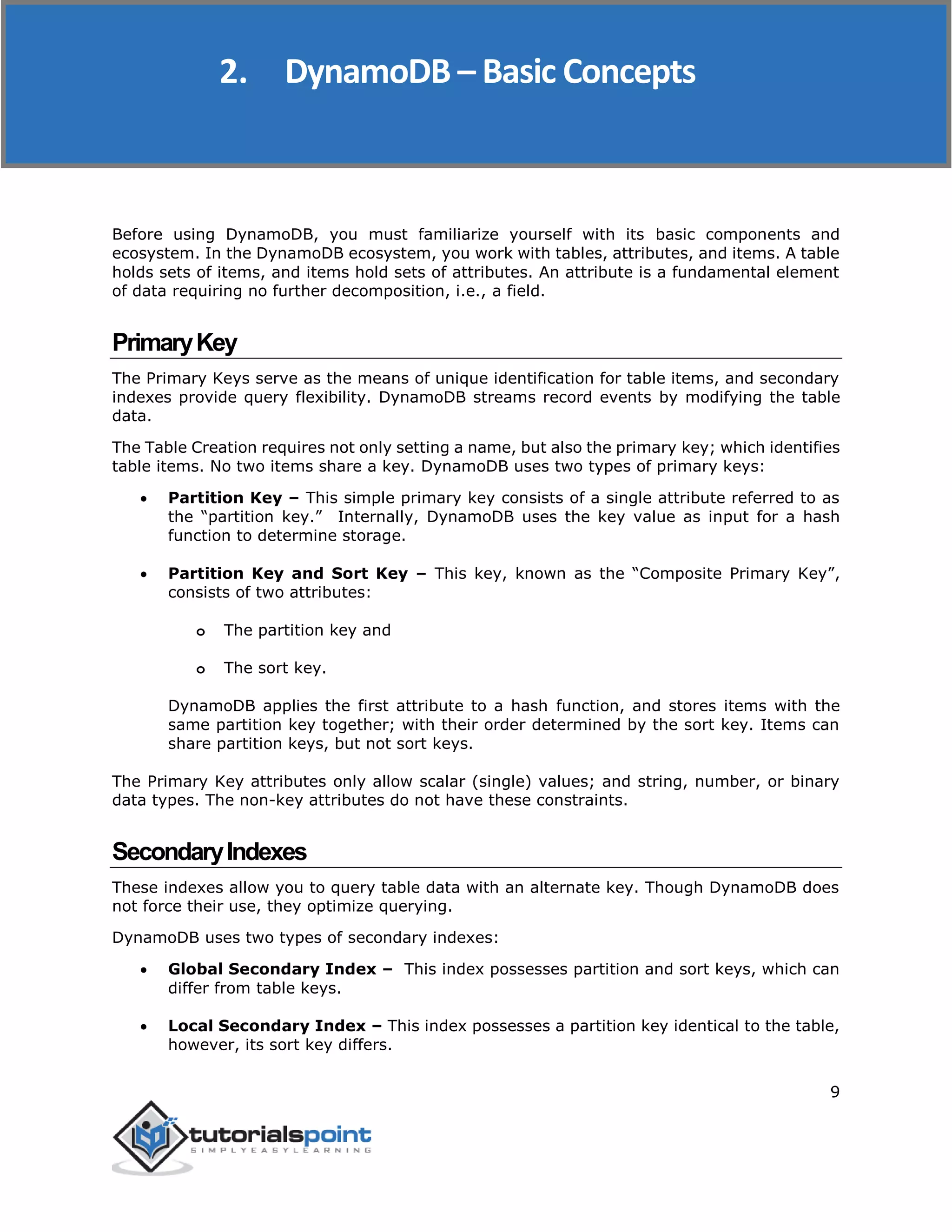 Dynamodb tutorial | PDF | Databases | Computer Software and Applications