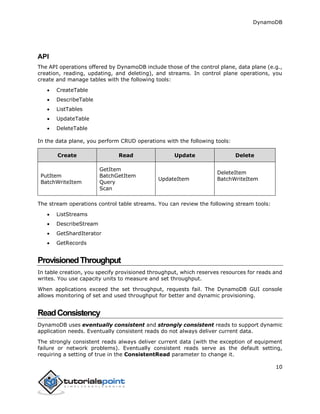 Dynamodb tutorial | PDF | Databases | Computer Software and Applications
