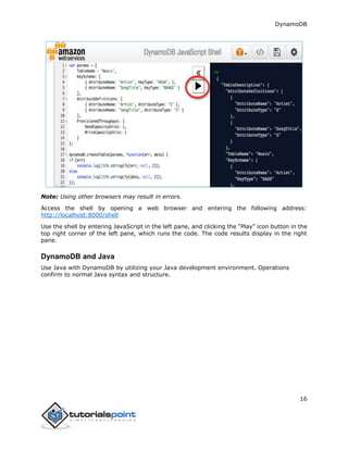 Dynamodb tutorial | PDF