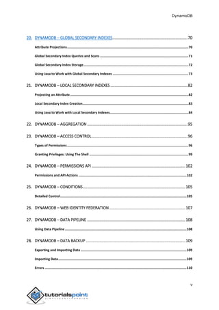 Dynamodb tutorial | PDF | Databases | Computer Software and Applications