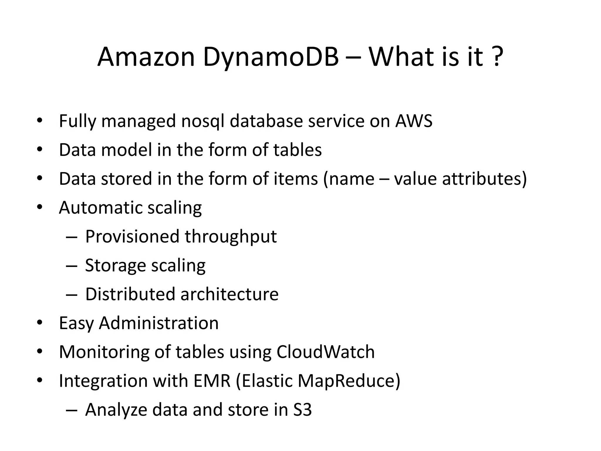 Dynamodb Presentation | PPTX