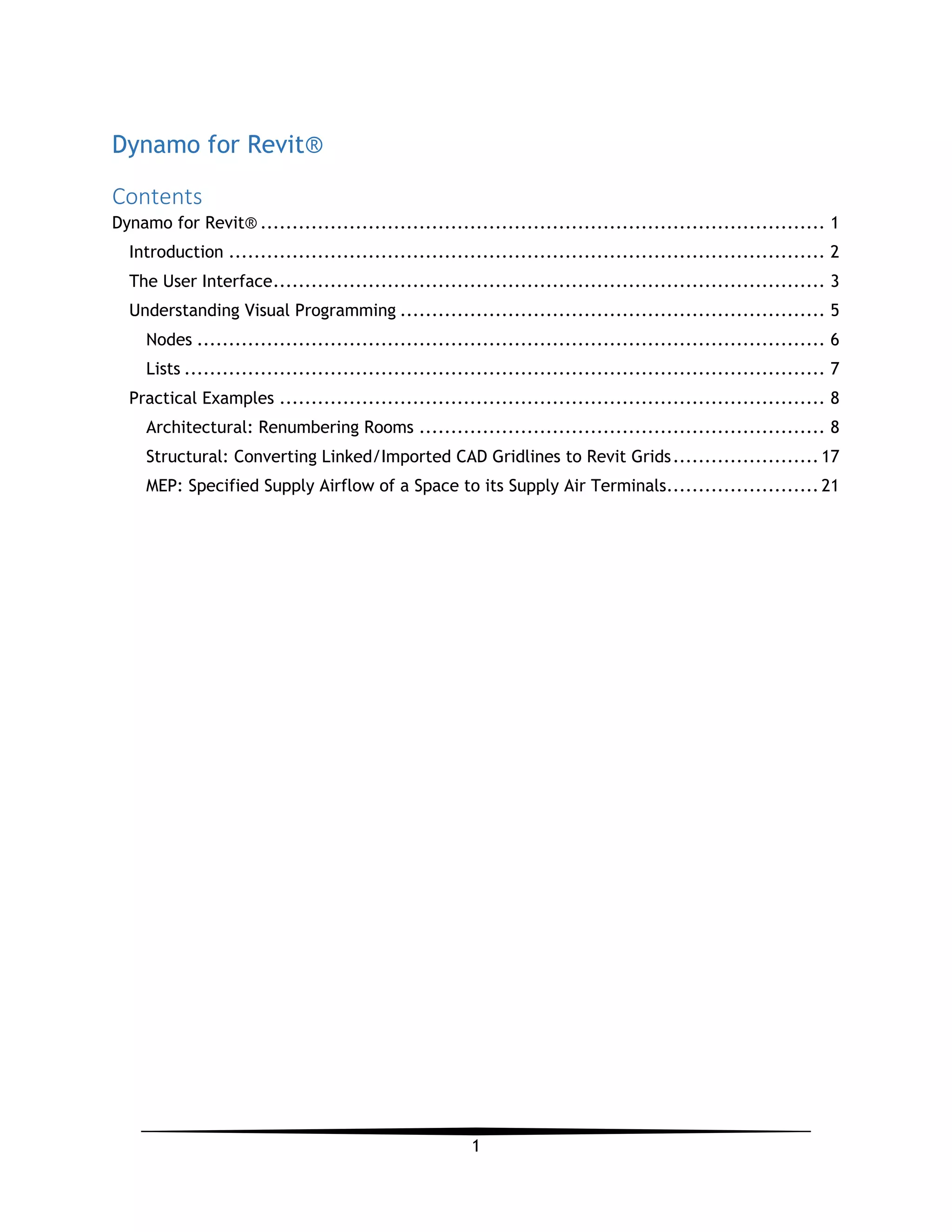 Dynamo for Revit – Bill Knittle, Synergis | PDF