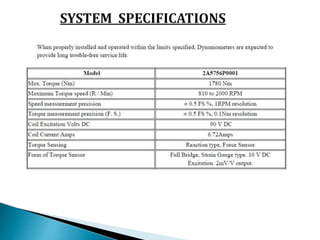 Dynamometer Engine Test Rig for engines parameters RPM | PPTX
