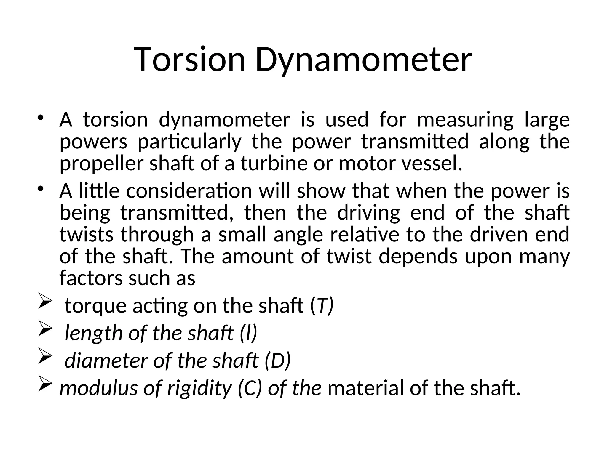 Dynamometer final for engineering students | PPT