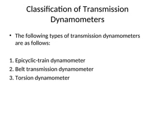 Dynamometer final for engineering students | PPT