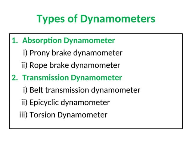 Dynamometer final for engineering students | PPT