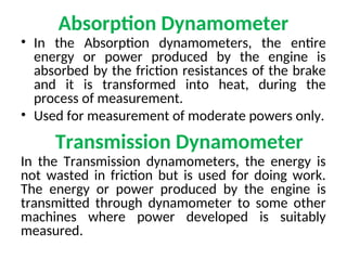 Dynamometer final for engineering students | PPT