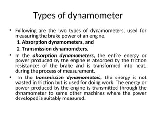 Dynamometer final for engineering students | PPT