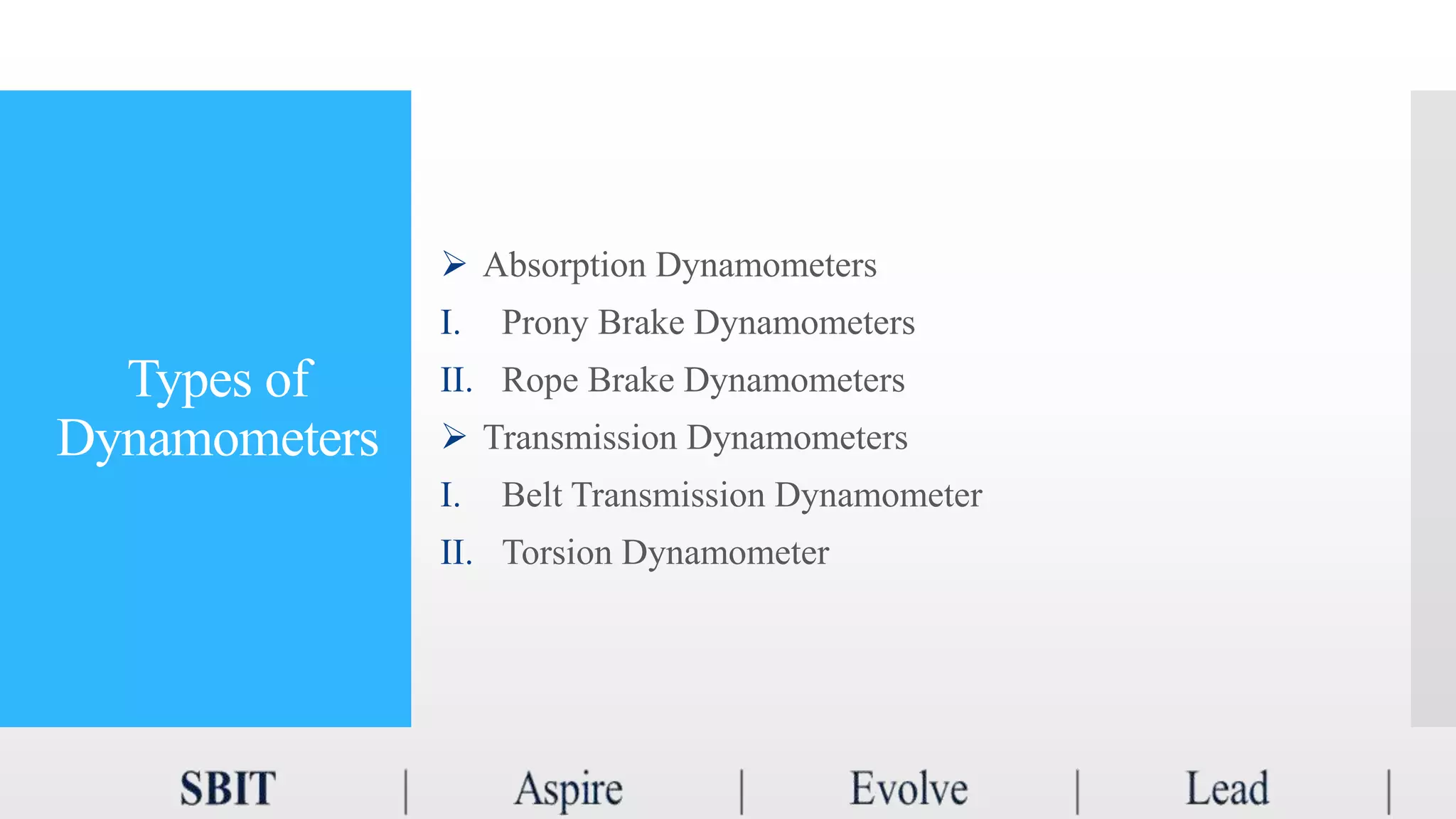 PPT On Dynamometers | PPTX