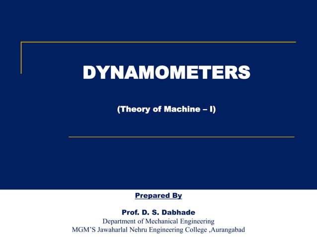 Dynamometers | PPT