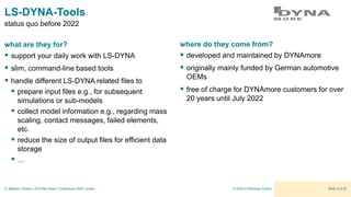 DYNAmore Ecosystem, News on DYNAmore's LS-DYNA-Tools_S_Mattern.pdf