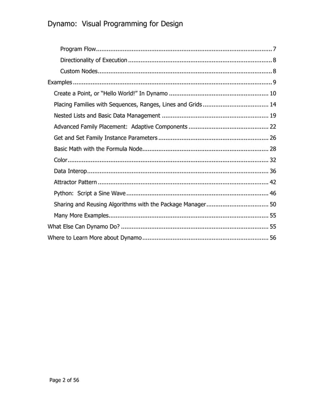 Dynamo visual programming for design | PDF