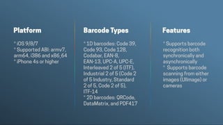 Dynamsoft Barcode Reader for iOS | PPT