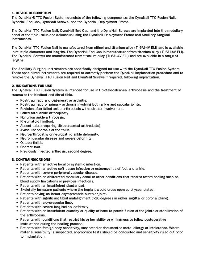 DynaNail® TTC Fusion System | DJO® | PDF