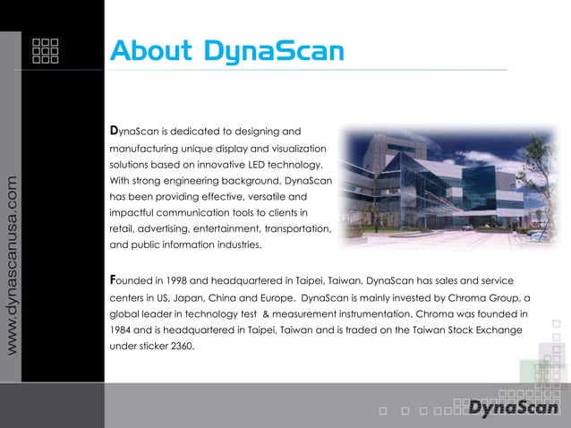 Dyna Scan 360° LED Presentation | PPT
