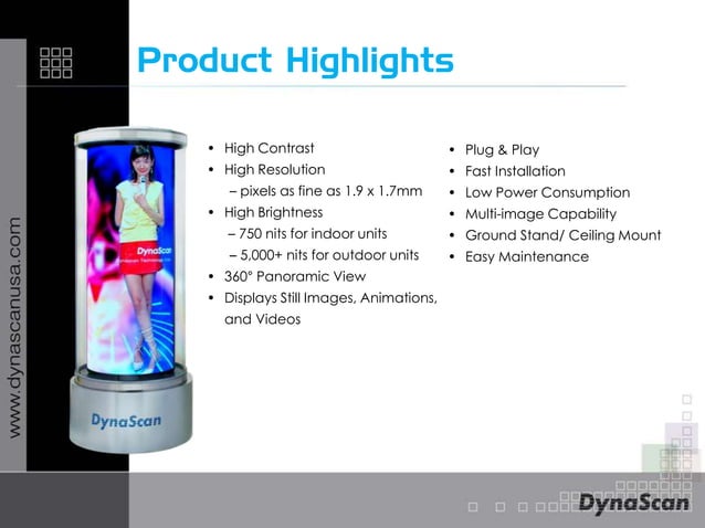 Dyna Scan 360° LED Presentation | PPT