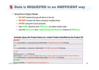 SharePoint TechCon 2009 - 803 | PDF | Databases | Computer Software and Applications