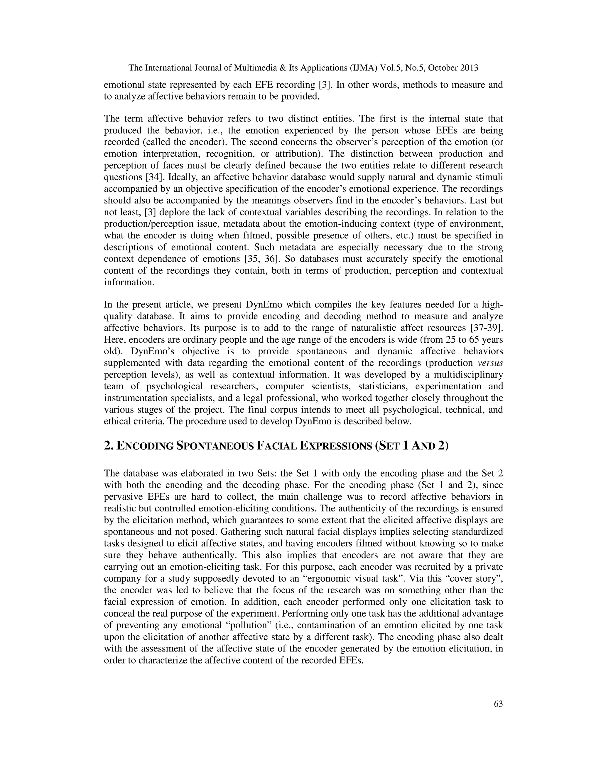 Dynemo a video database of natural facial expressions of emotions | PDF | Databases | Computer ...