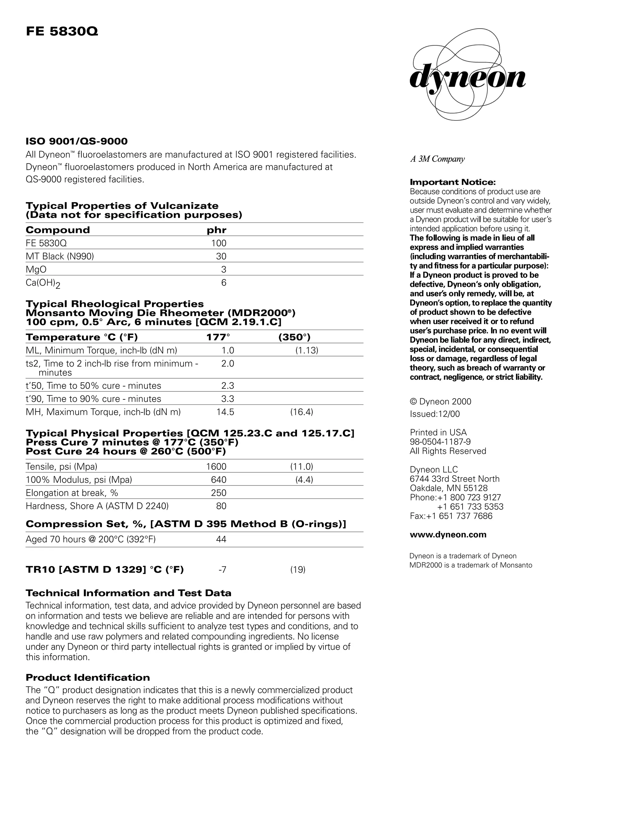 Dyneon fe 5830 q | PDF
