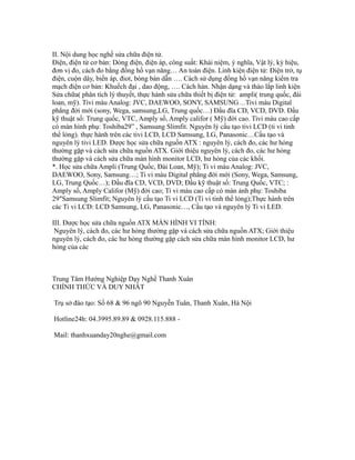 Dạy nghề sửa chữa điện tử | DOC