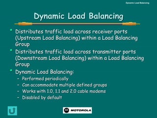 Entrenamiento sobre balanceo dinamico orientado a BSR | PPT