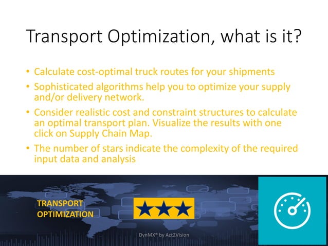 Transport Routing Optimization Ppt