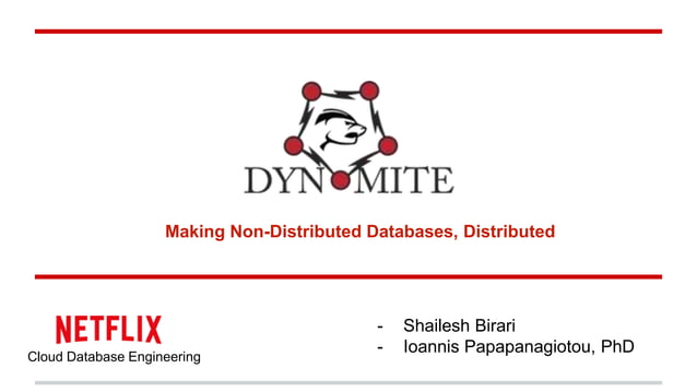 Dynomite @ Redis Conference 2016 | PPTX