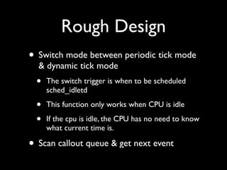 First step for dynticks in FreeBSD | PPT