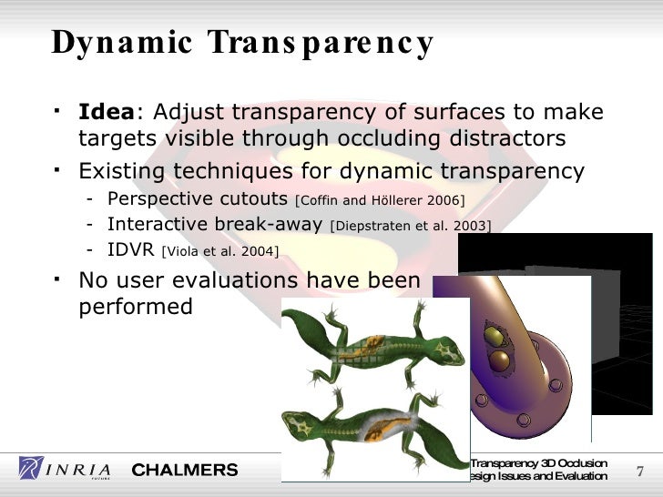 Employing Dynamic Transparency for 3D Occlusion Management: Design Is…
