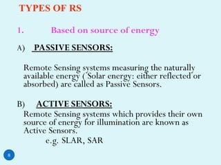 Remote Sensing Technology Satellite and Sensor Characteristics | PPT