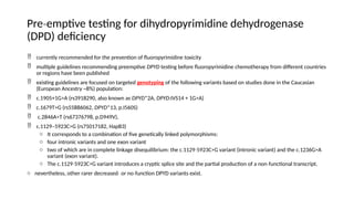 Dihydropyrimidine dehydrogenase deficiency | PPTX