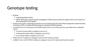 Dihydropyrimidine dehydrogenase deficiency | PPTX