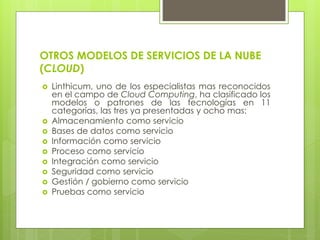 Arquitectura de la Nube: Modelos de Servicio y Despliegue | PPT