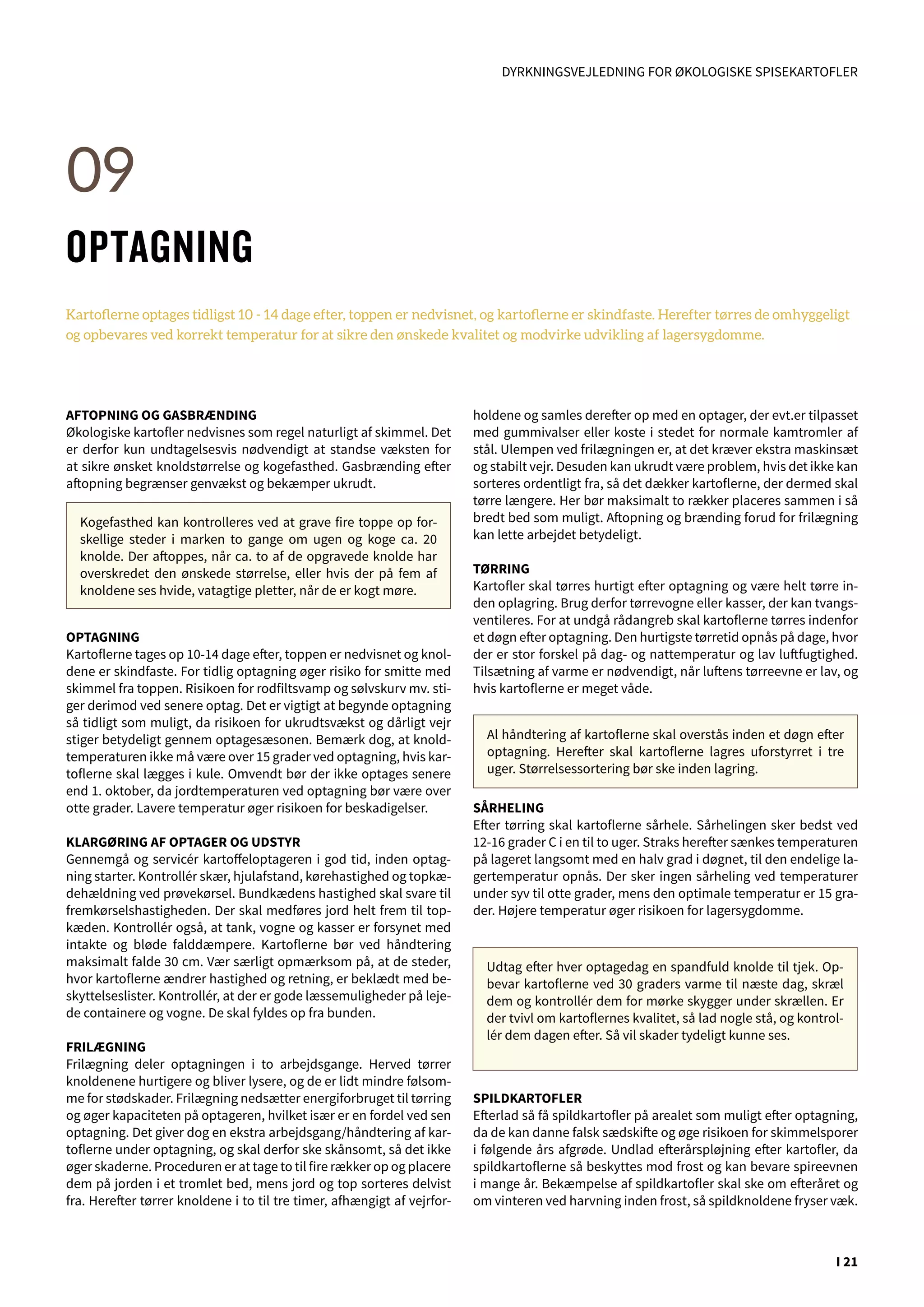 Dyrkningsvejledning for økologiske spisekartofler | PDF