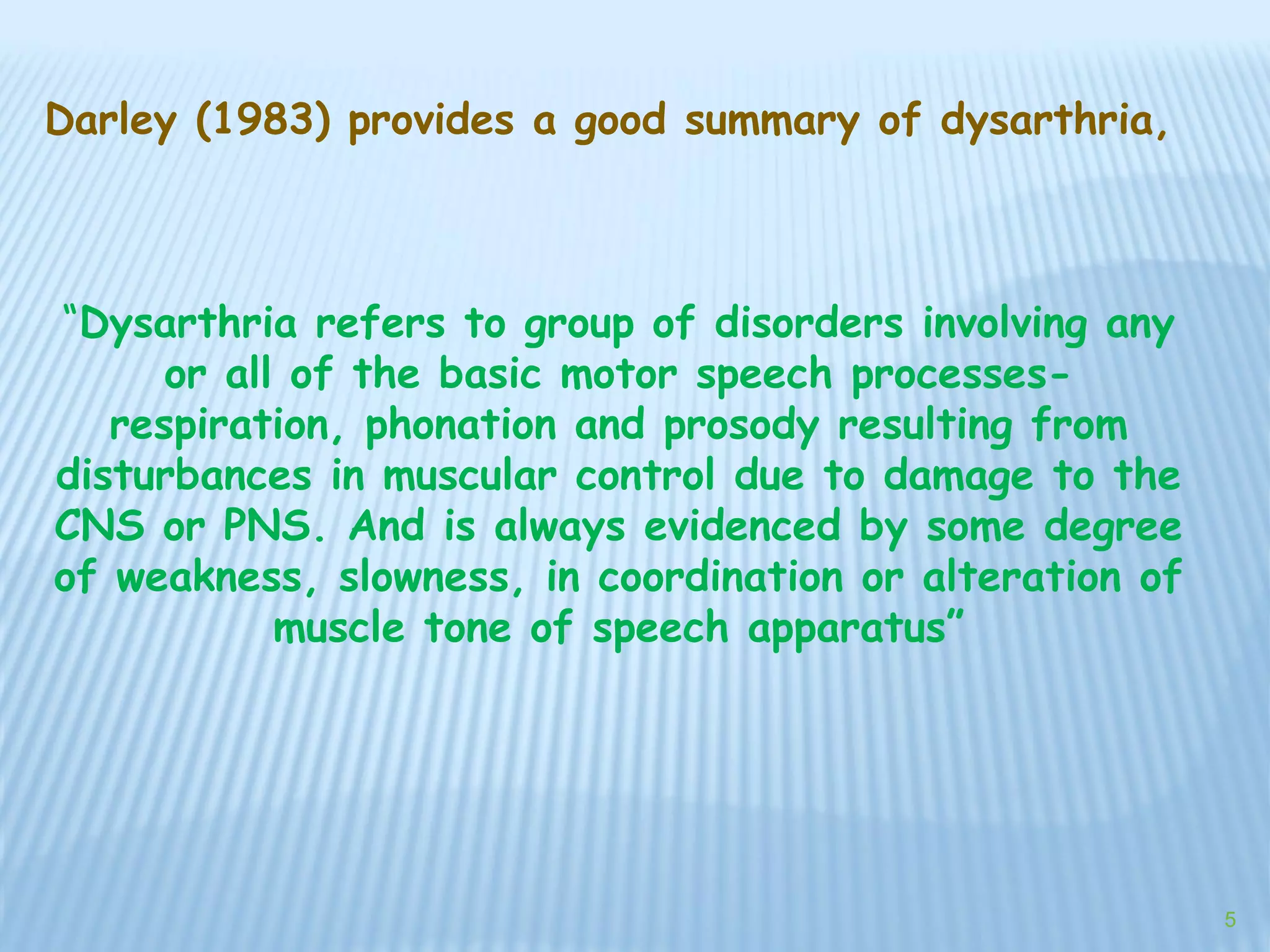 Dysarthria | PPT