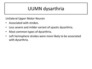 Dysarthria-JH FOR NEUROLOGY STUDENTS AND RESIDENTS | PPTX