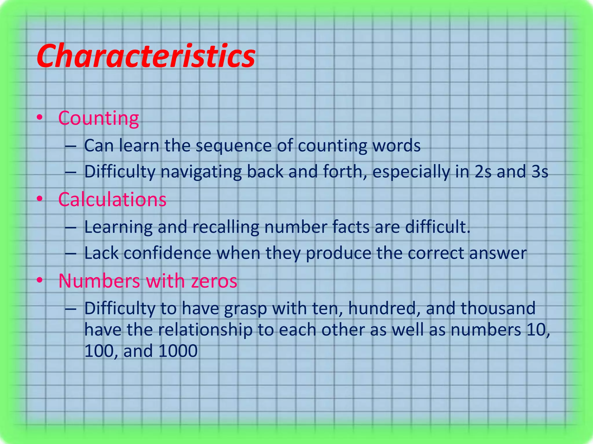 Dyscalculia | PPTX