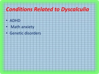 Dyscalculia | PPTX