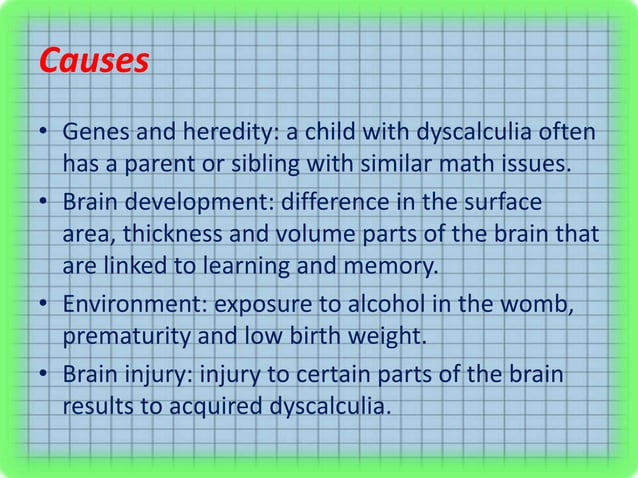 Dyscalculia | PPTX