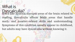 Dyscalculia Presentation Special education .pptx